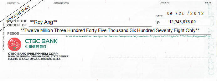 Cheque Writing Printing Software For The Philippines Banks